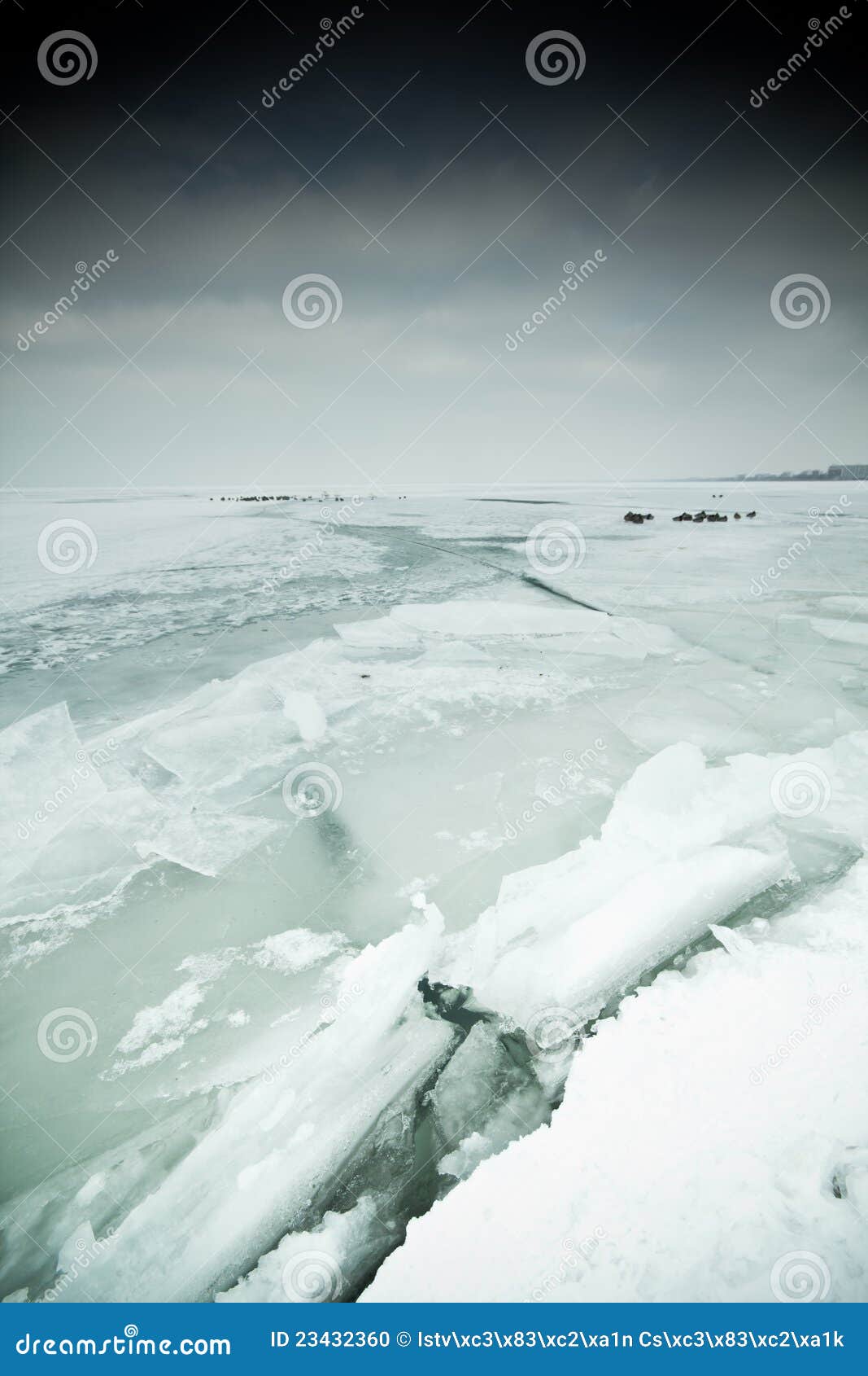 Icy lake stock photo. Image of coast, beautiful, block - 23432360