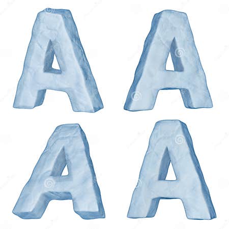 Icy letter a. stock illustration. Illustration of alphabetical - 17331441