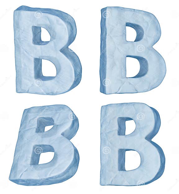 Icy letter B. stock illustration. Illustration of cold - 17331449
