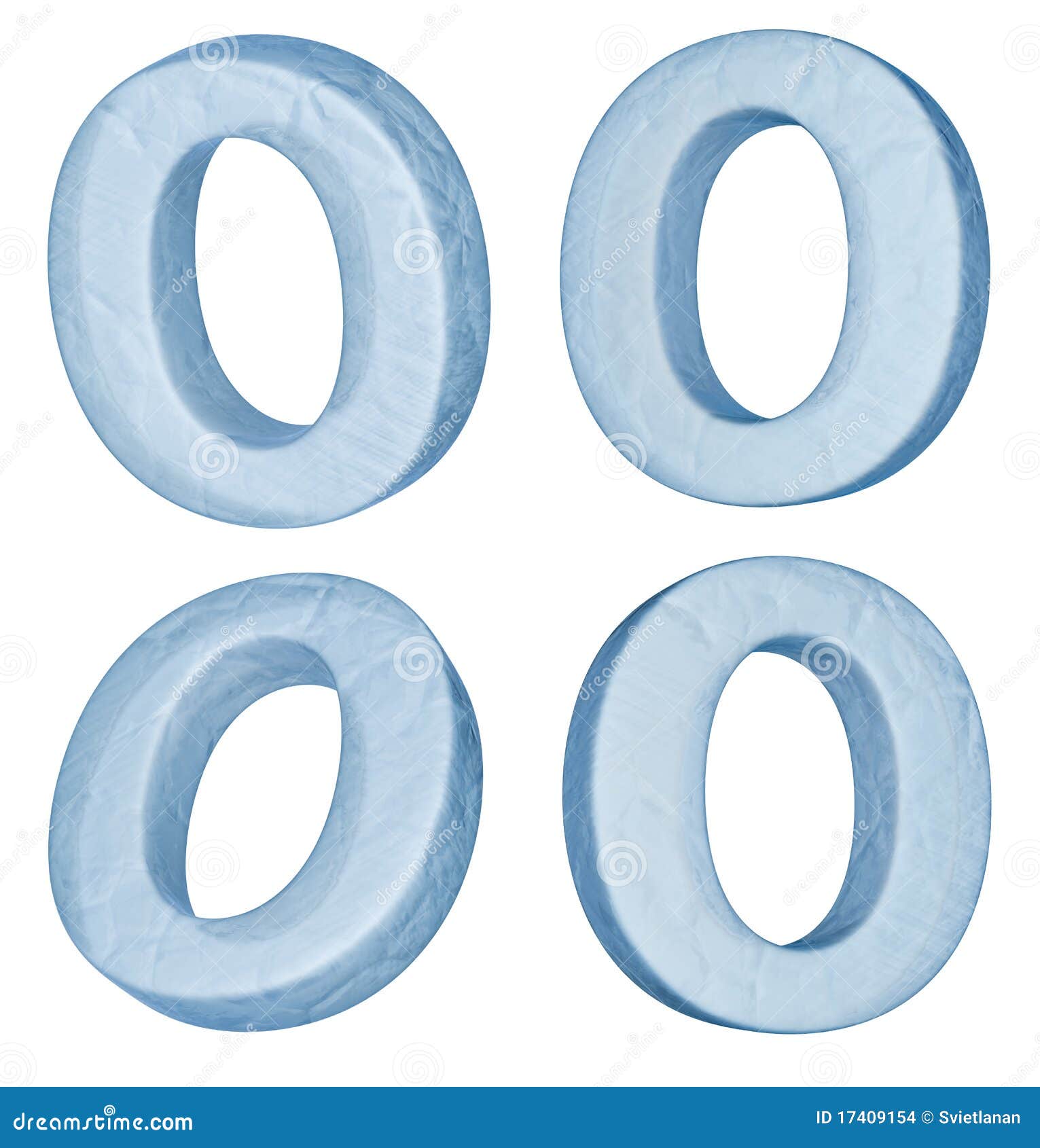 Icy letter O. stock illustration. Illustration of english - 17409154