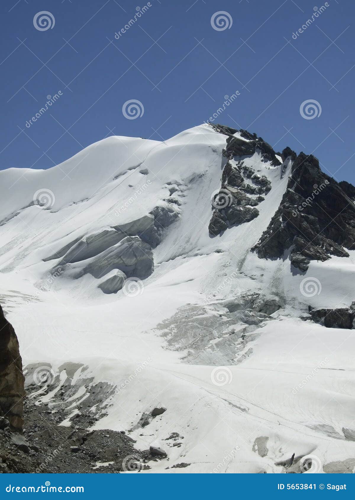 Icy mountain 2 stock image. Image of rocky, cold, blue - 5653841