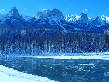 Icy mountain river stock image. Image of fresh, rockies - 344263