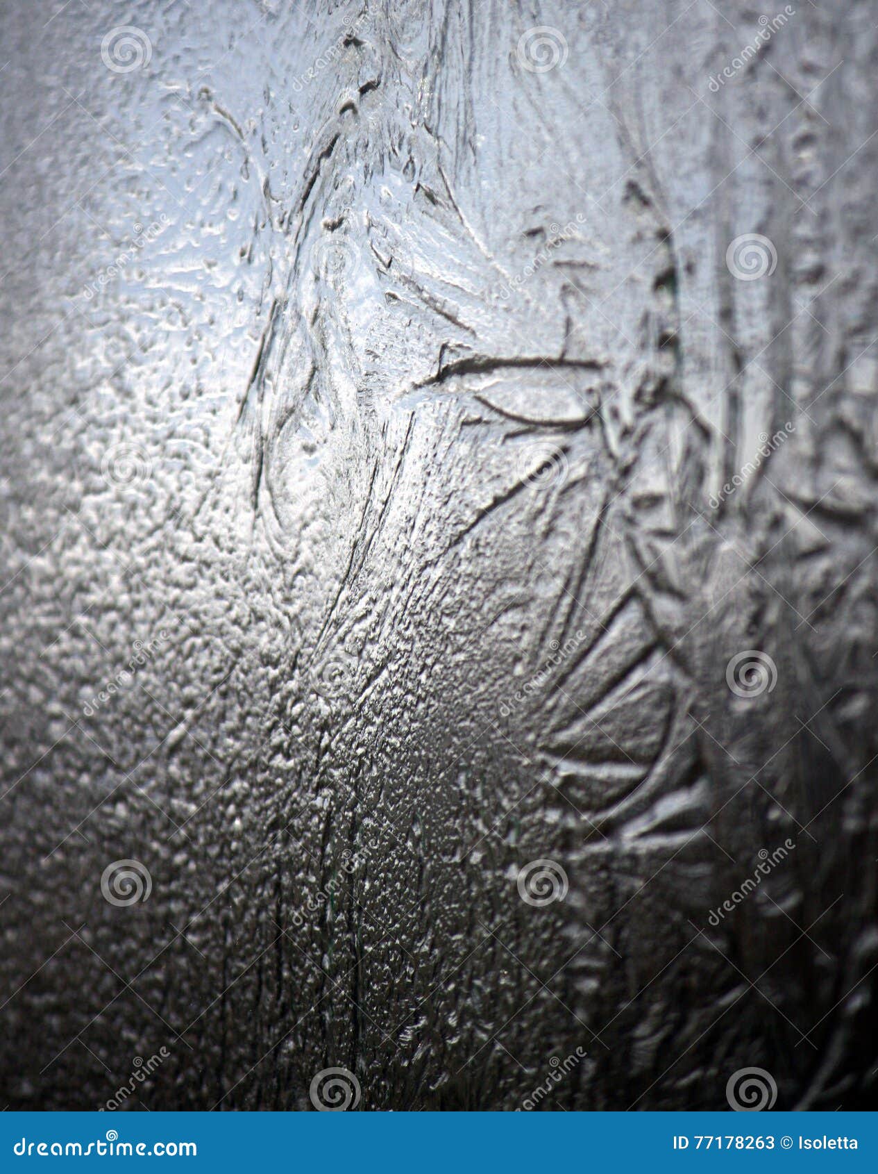 Icy Pattern on Frozen Window. Stock Image - Image of hoarfrost, rime ...