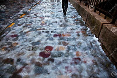 Icy pavement stock photo. Image of feet, stroll, pavement - 23136682