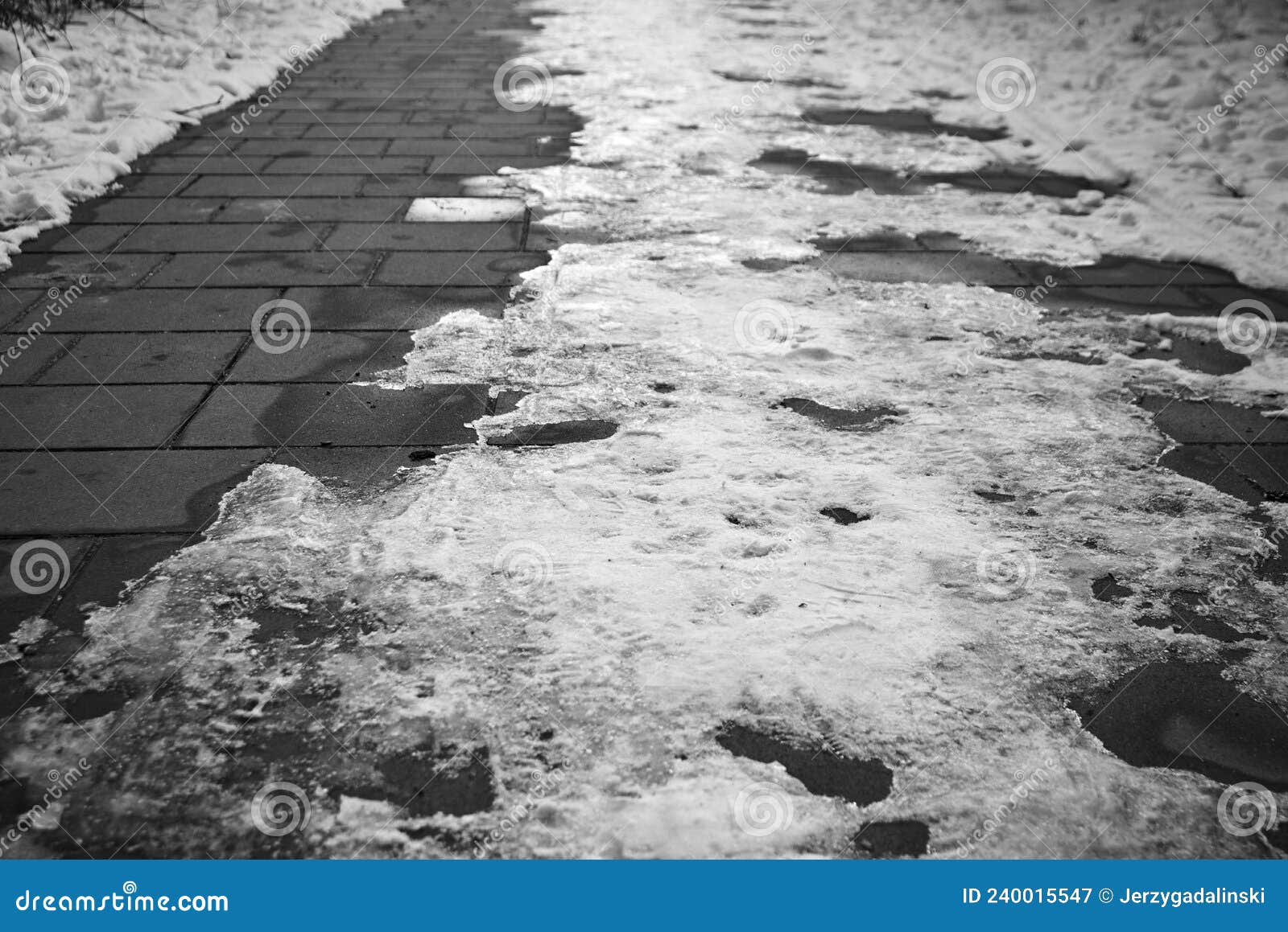 Icy pavement. stock image. Image of surface, white, street - 240015547