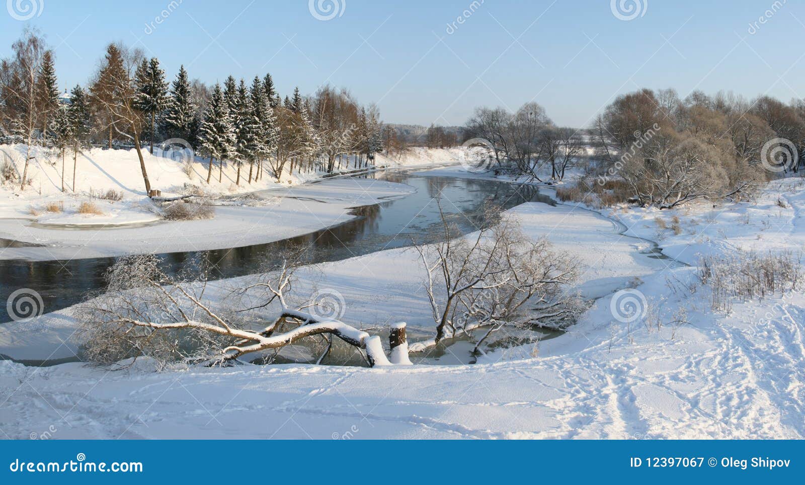 Icy river stock image. Image of landscape, frost, blue - 12397067