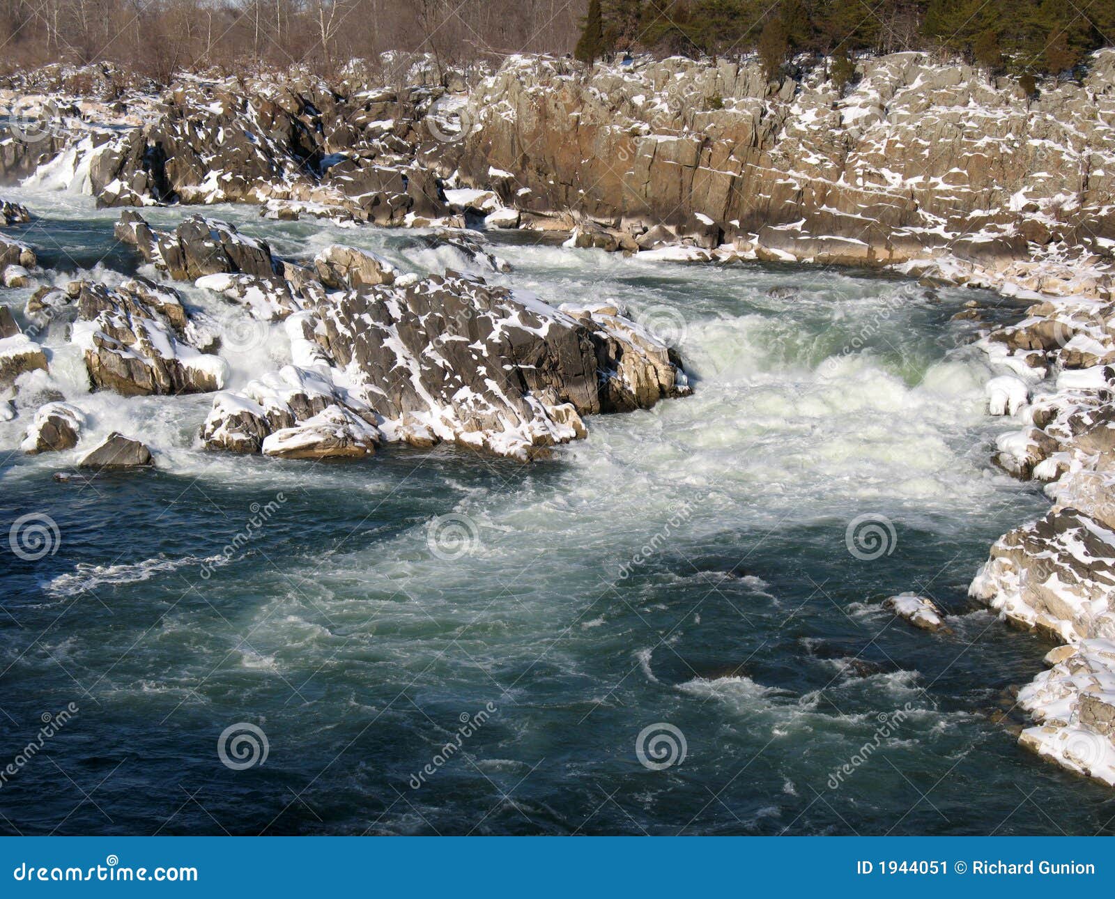 Icy River stock image. Image of park, river, rapids, february - 1944051