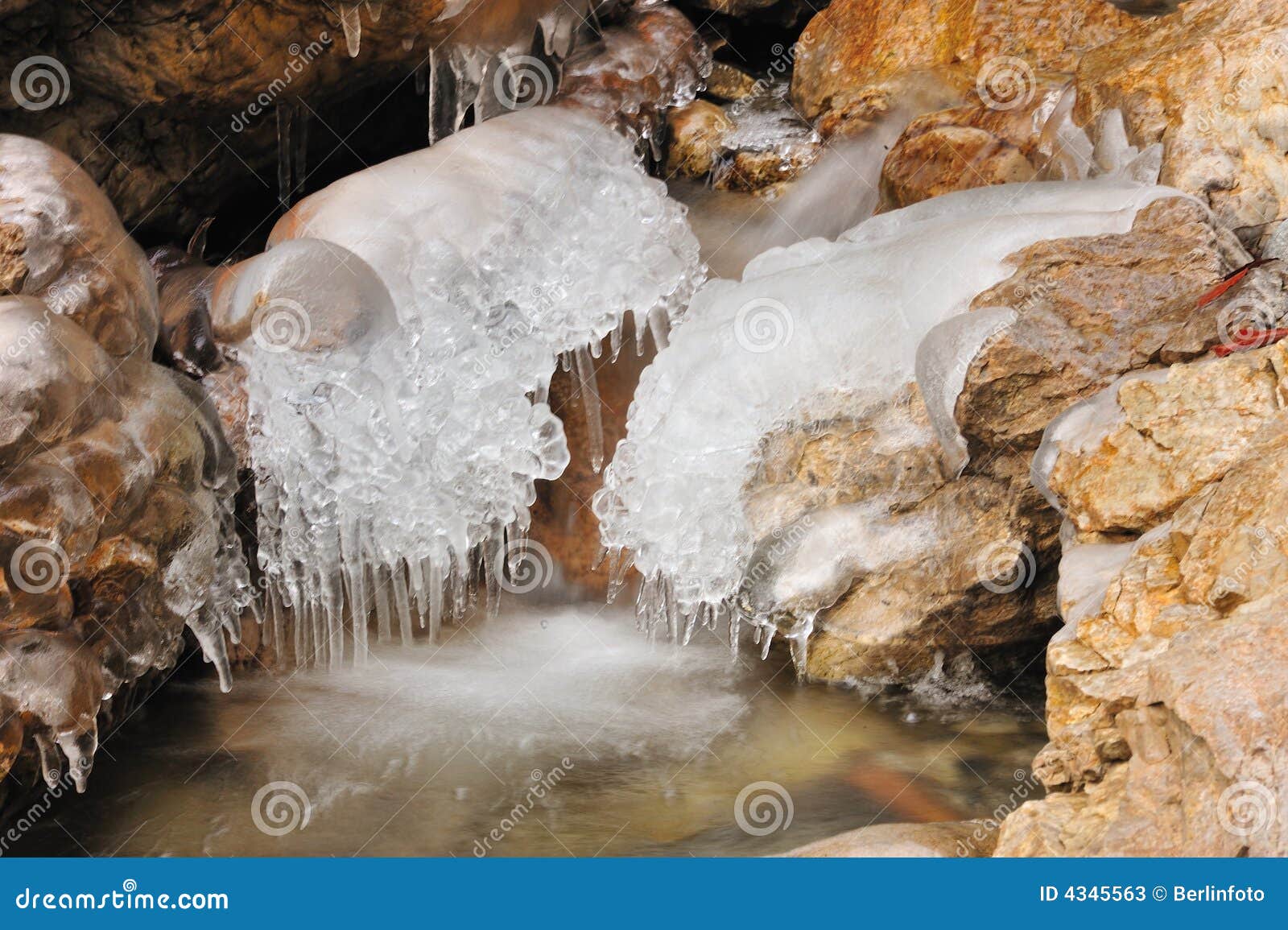 Icy River stock image. Image of flow, nature, beautiful - 4345563