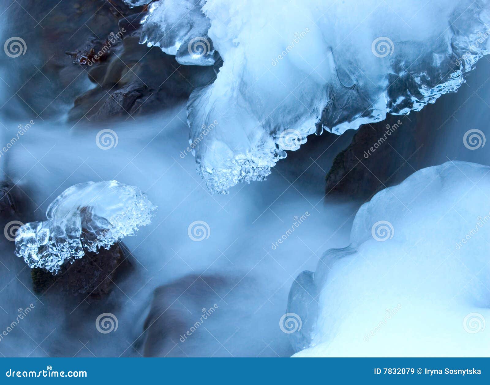 Icy river stock image. Image of scenic, lonely, frost - 7832079