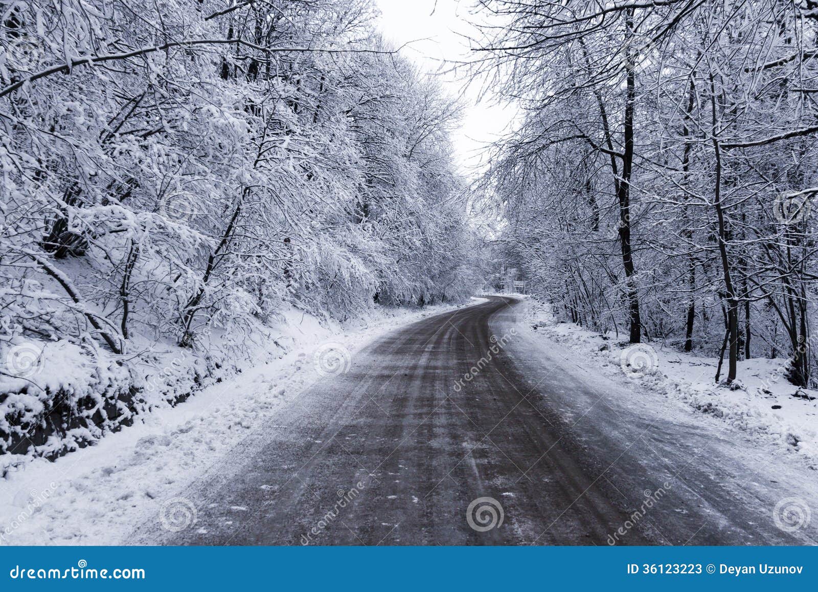 Icy Road stock image. Image of winter, road, travel, icey - 36123223