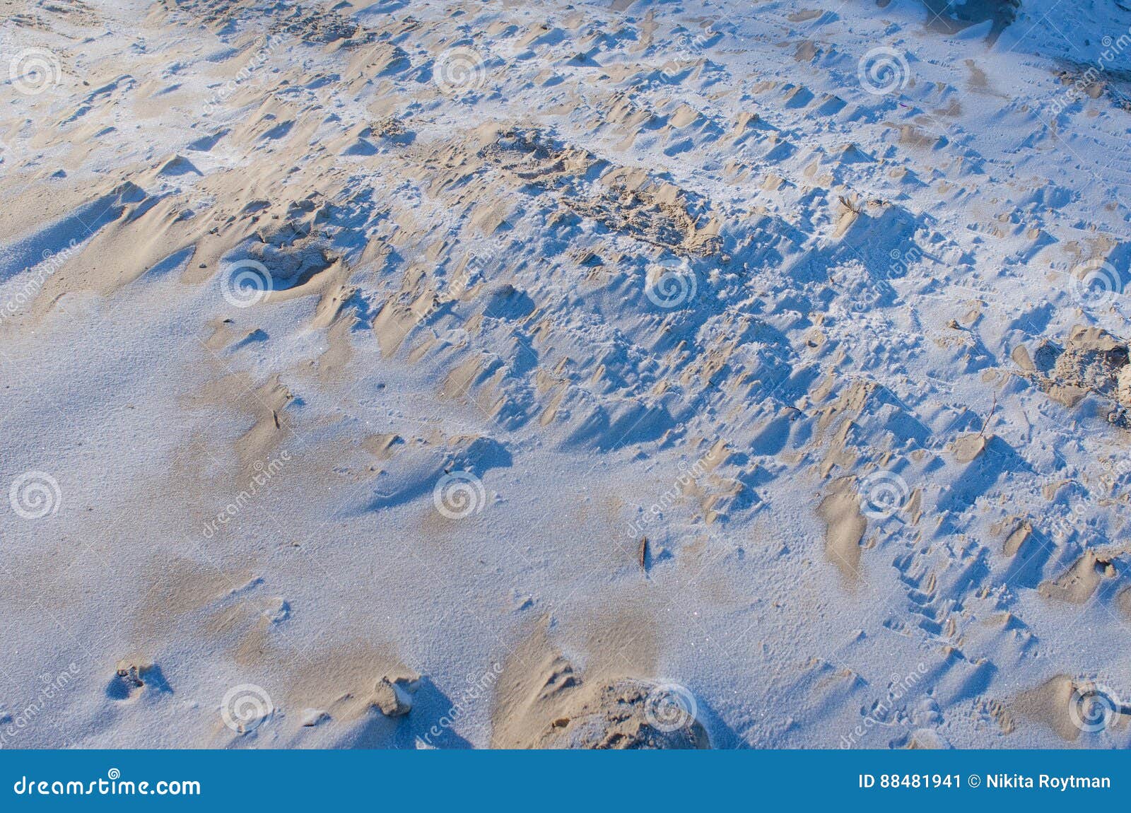 Icy sand stock image. Image of sand, water, frozen, shore - 88481941