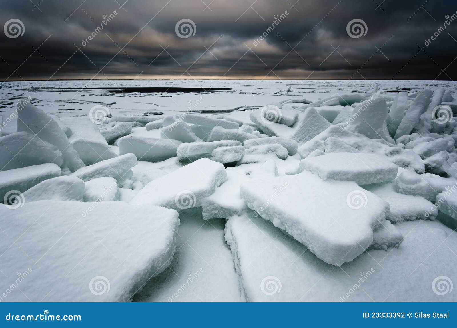 Icy sea stock photo. Image of clouds, seascape, cold - 23333392