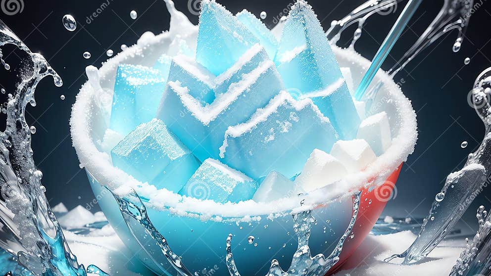 Icy Slushie Bliss.AI Generated Stock Illustration - Illustration of ...