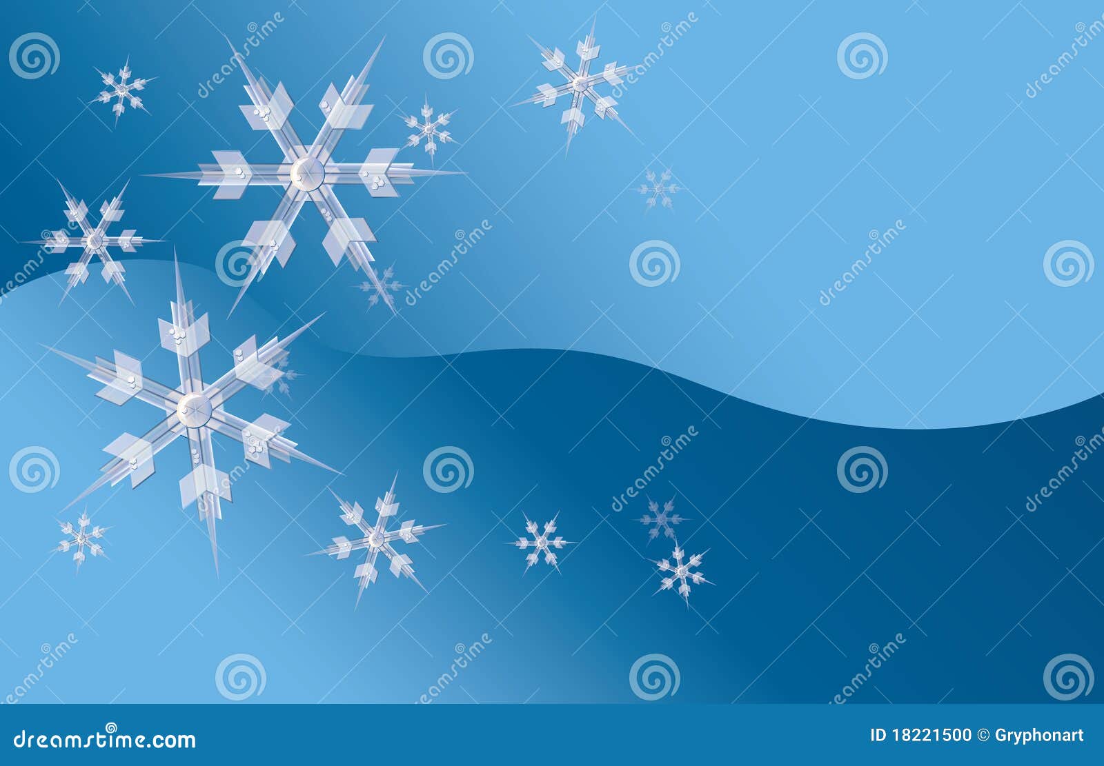 Icy Snowflake Background. Vector EPS10. Stock Vector - Illustration of ...