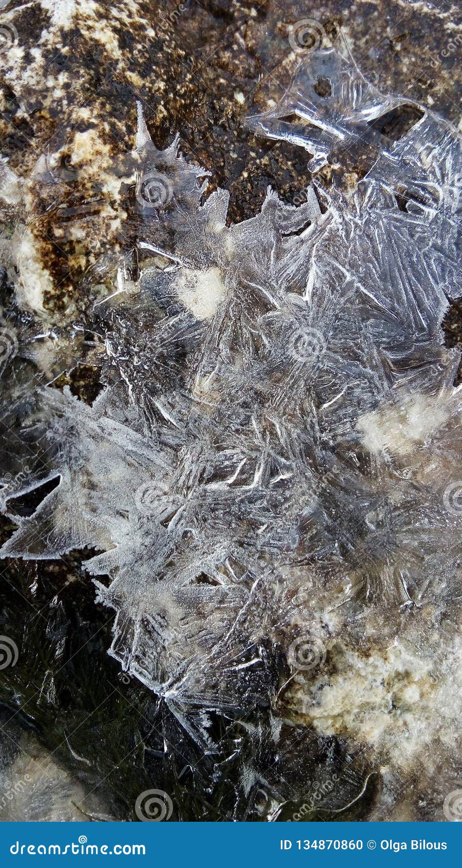 Icy stone 2 stock photo. Image of winter, nature, freeze - 134870860