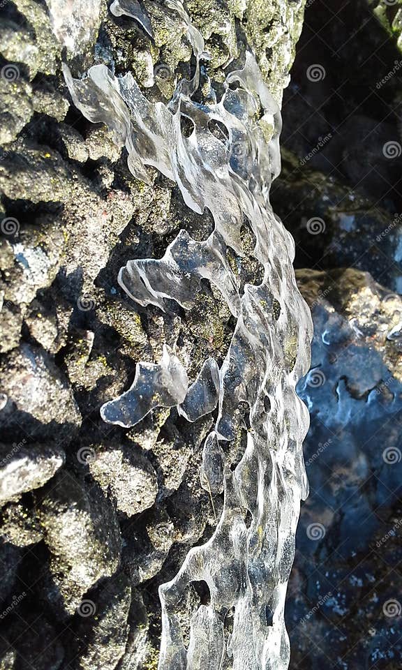 Icy stone stock image. Image of frozen, winter, texture - 82537929