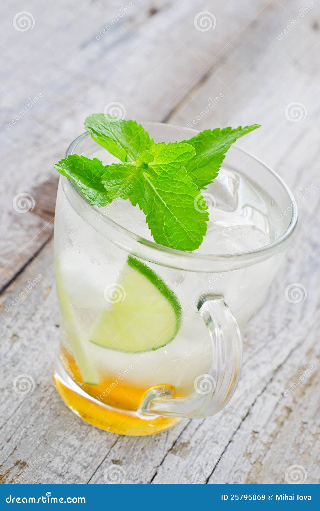 Icy summer cocktail stock image. Image of flavor, lemon - 25795069