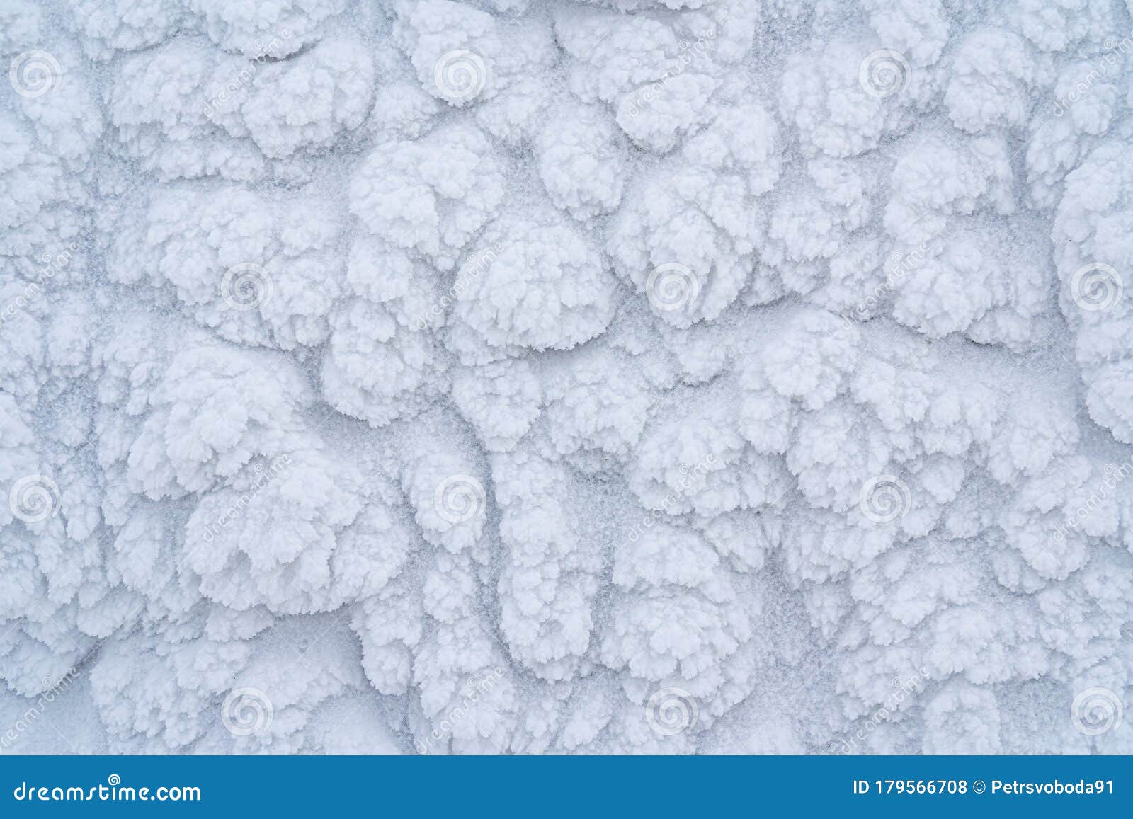 Icy Texture of Snow after a Blizzard on a Windy Morning. Stock Photo ...
