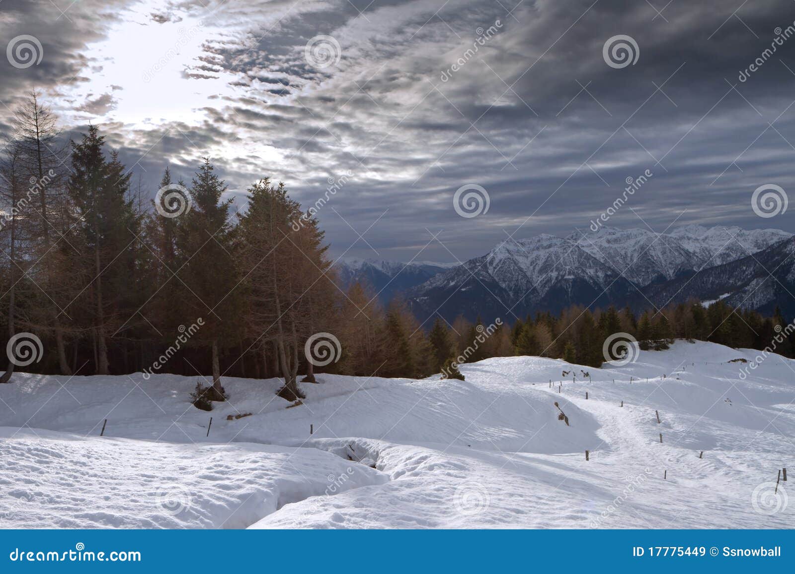 Icy Valley stock image. Image of valley, lift, storm - 17775449
