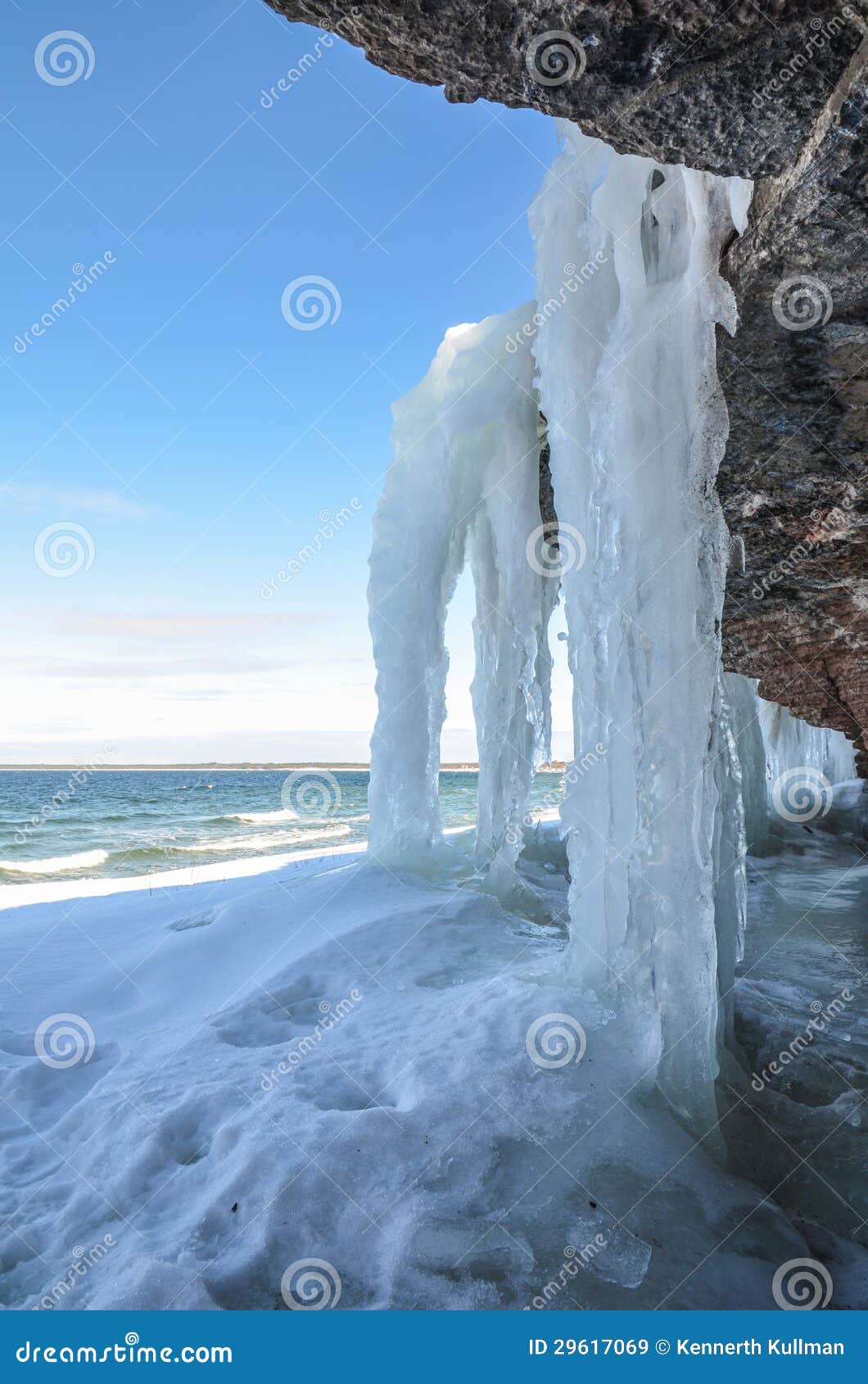 Icy view stock image. Image of snow, white, coast, apara - 29617069