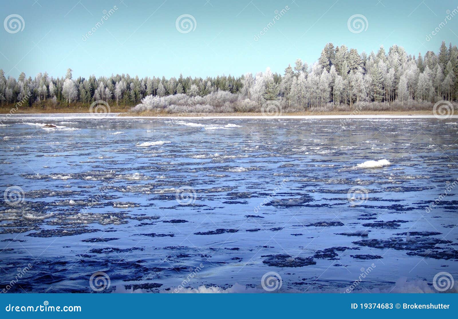 Icy water stock image. Image of flowing, background, snowy - 19374683