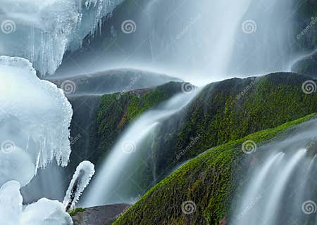 Icy waterfall stock image. Image of nature, fresh, crystal - 23673925