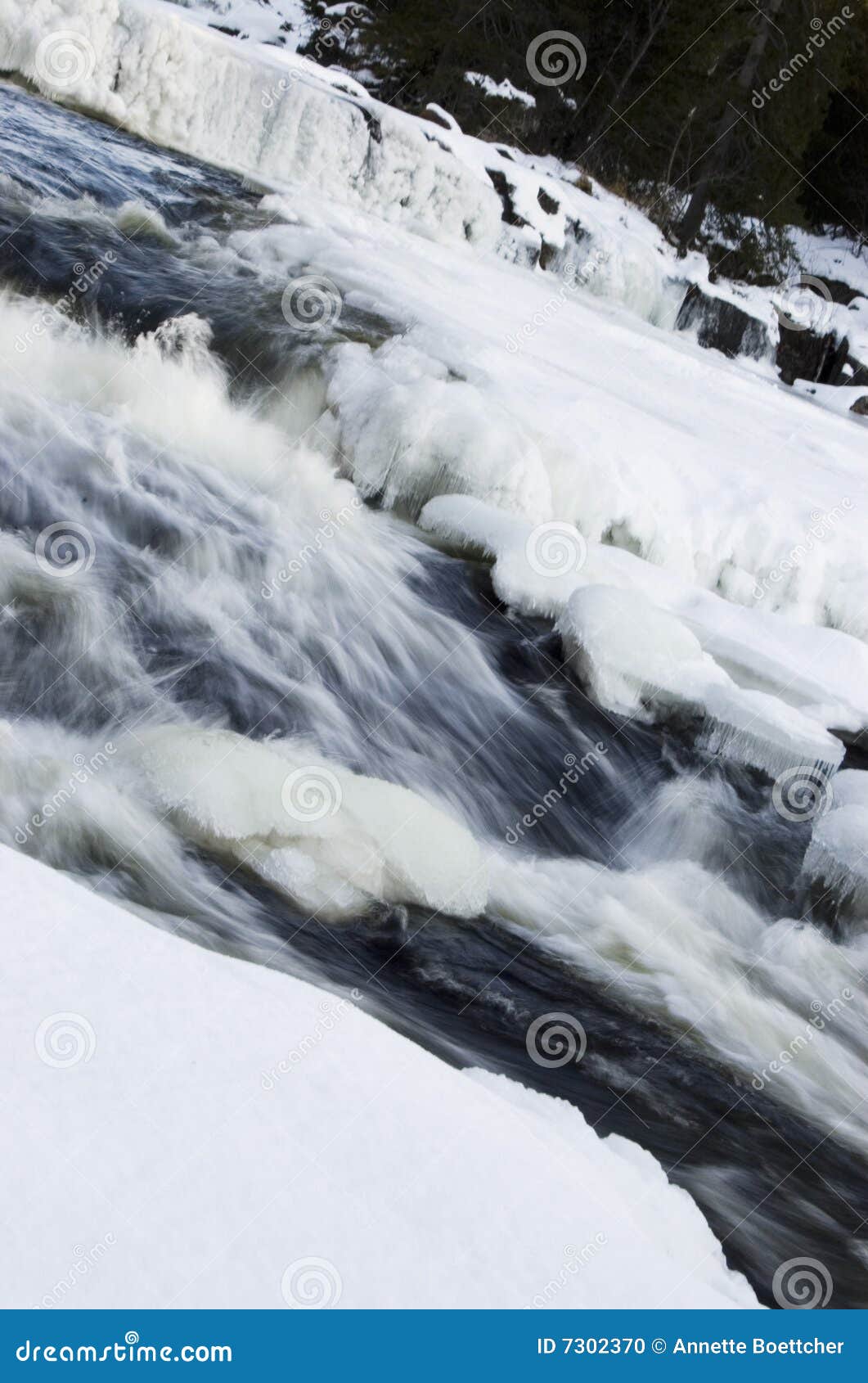 Icy Waterfall stock photo. Image of natural, cool, clean - 7302370