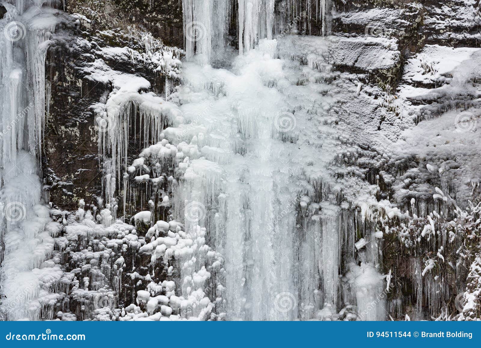 Icy Waterfall in the Catskill Mountains Stock Photo - Image of rock ...