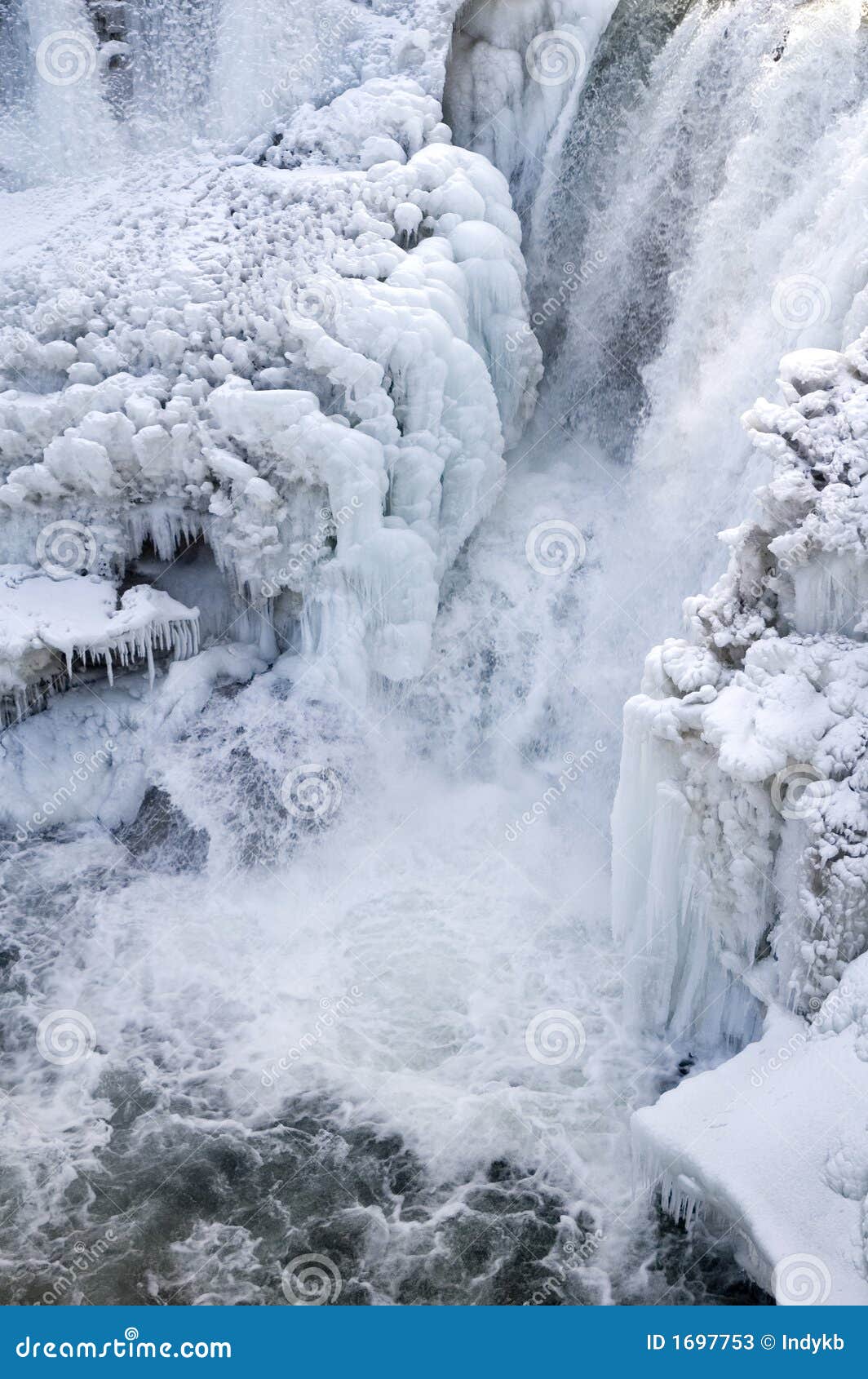 Icy waterfalls 1 stock image. Image of cliff, january - 1697753