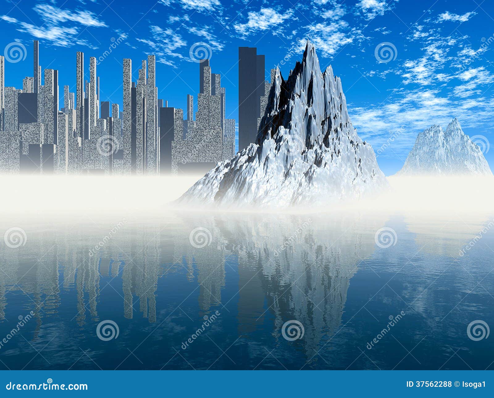 Icy world stock illustration. Illustration of disaster - 37562288