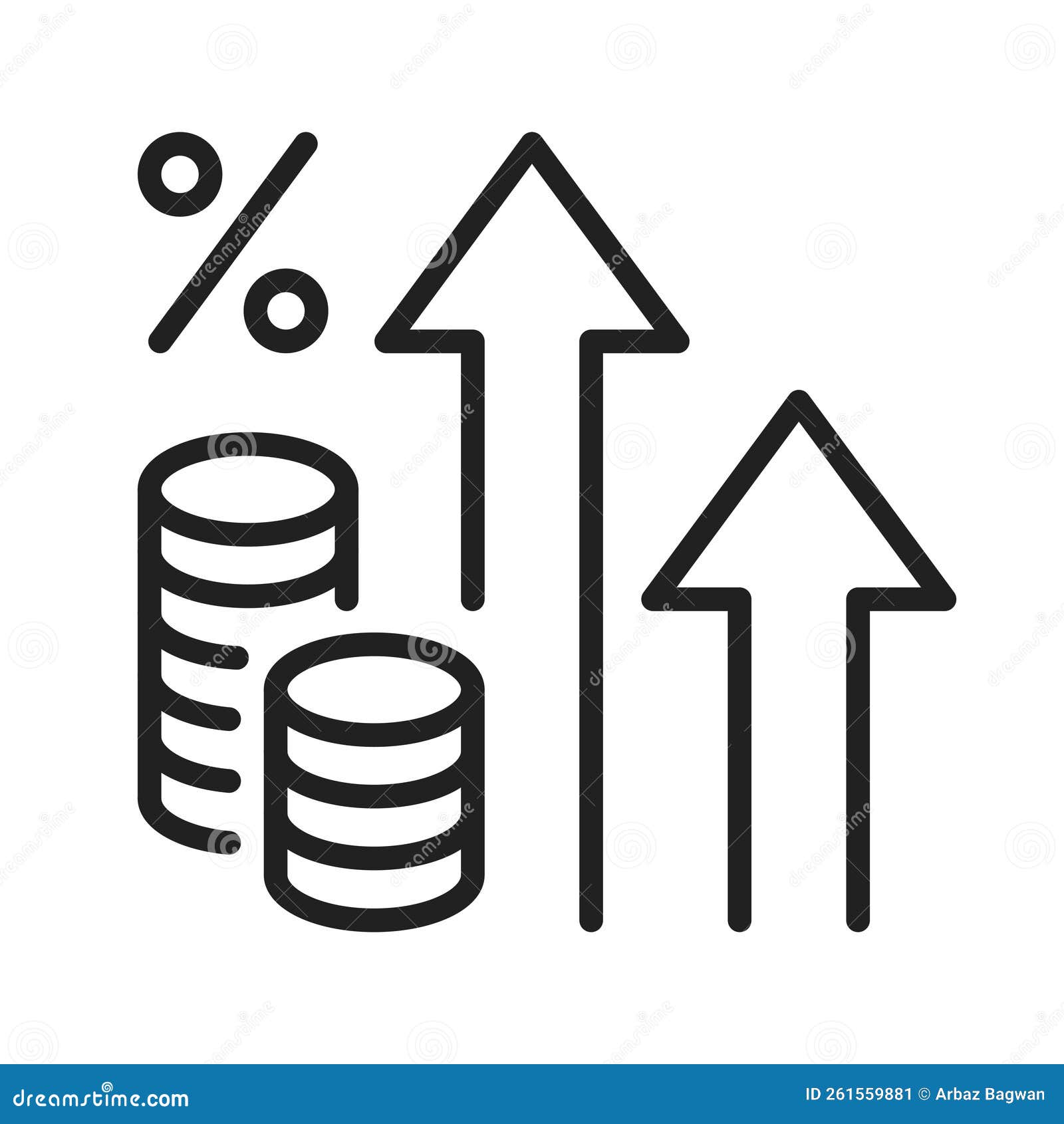 Icône D'analyse Du Taux D'inflation Illustration de Vecteur - Illustration du logo, conception ...