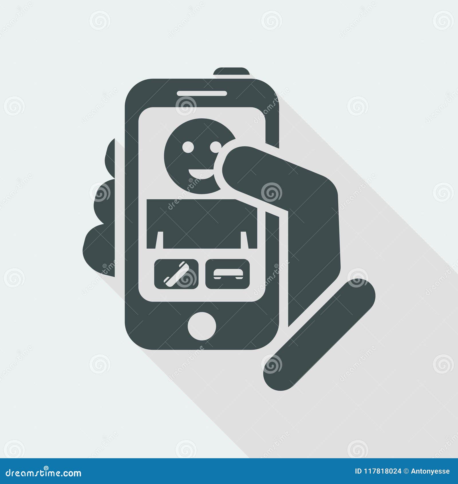 IcÃ´ne d'appel entrant illustration de vecteur. Illustration du palmtop - 117818024