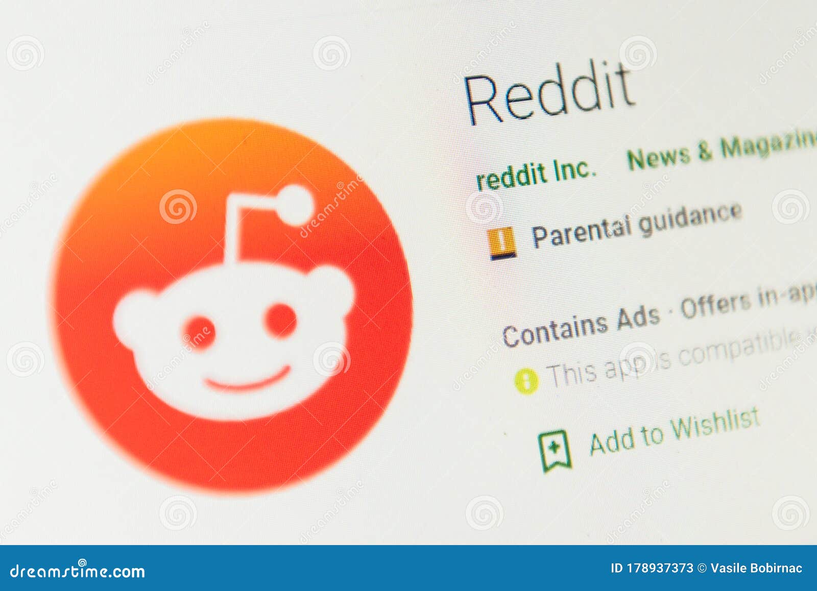 Icône Dapplication De Reddit Focus Sélectif Photo Stock éditorial