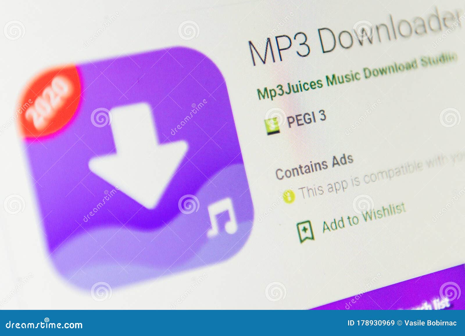 Icône Dapplication Du Dumper Mp3 Focus Sélectif Image Stock