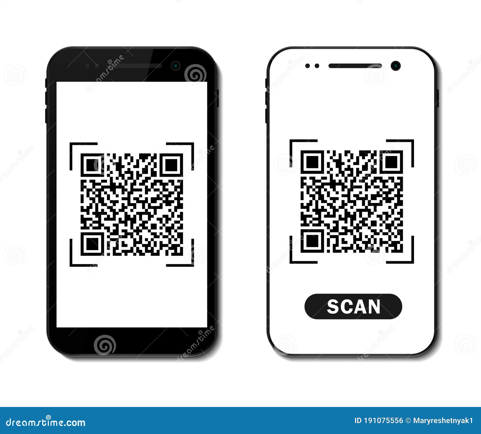 Icône De Code Qr Sur Le Mobile Décran Qrcode Balayage De Codes à