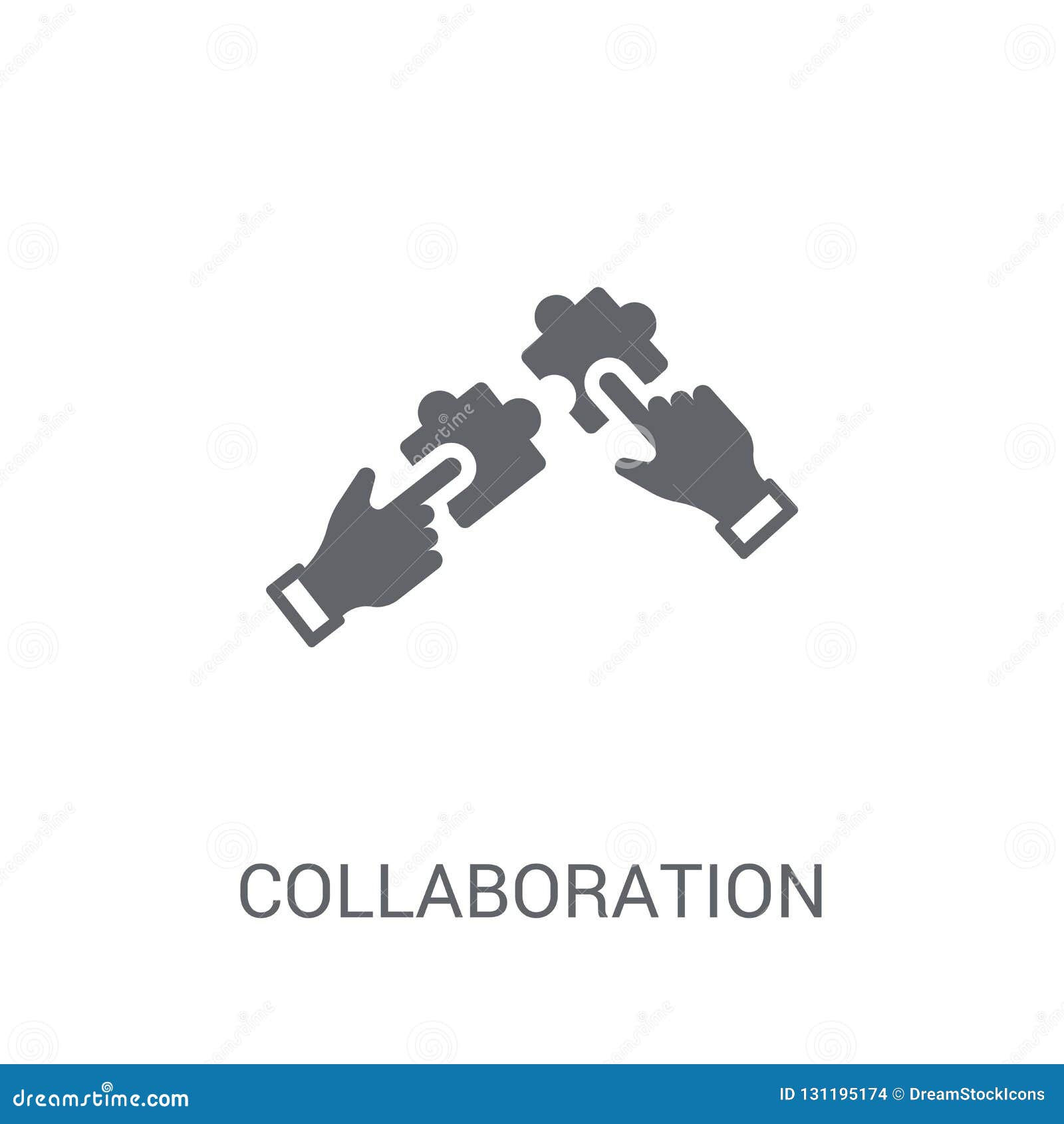 Icône De Collaboration Concept à La Mode De Logo De Collaboration Sur B Blanc Illustration de ...