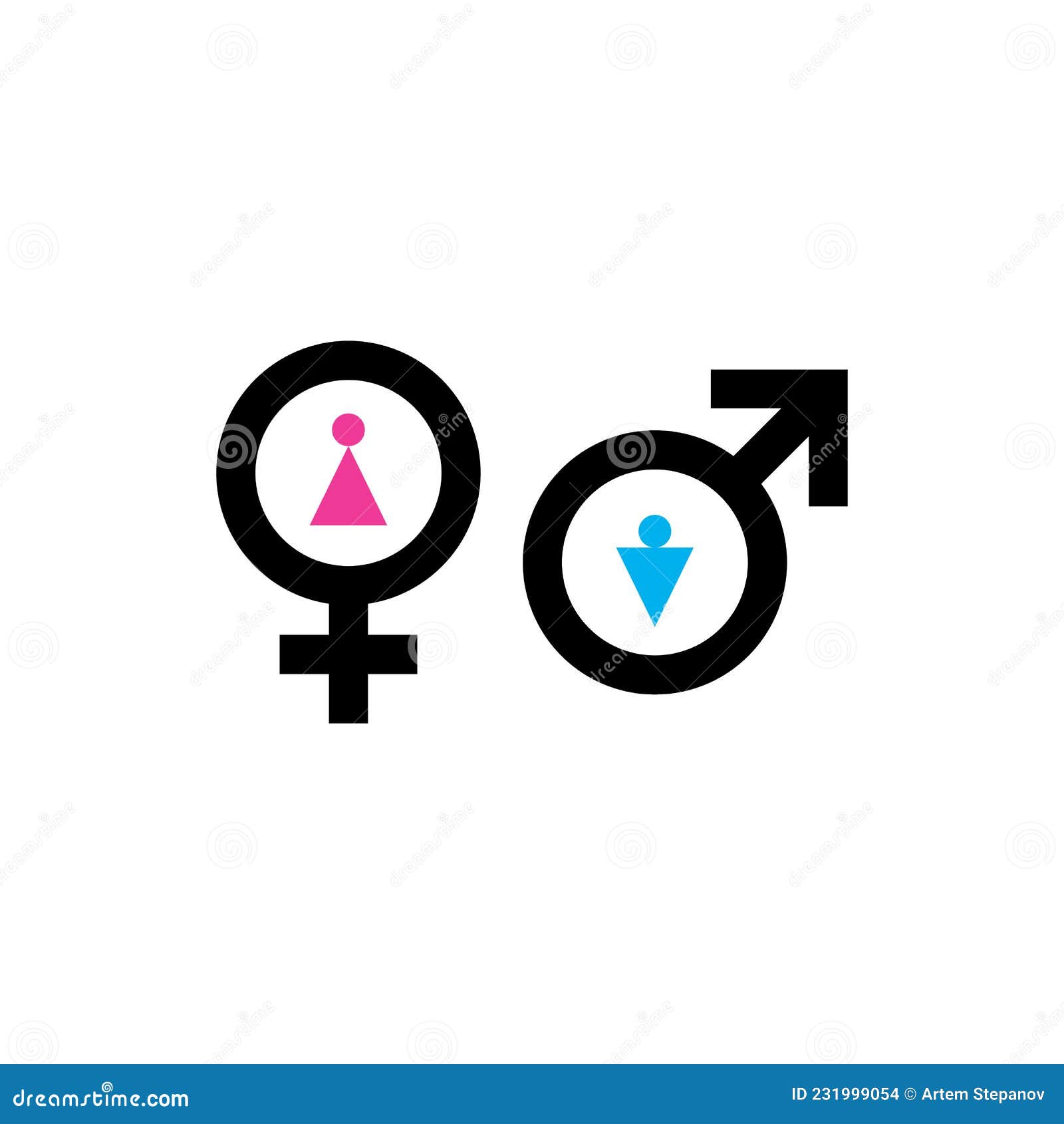 Icône De Genre Sex Vectoriel Symbole Femelle Et Mâle Signe Illustration