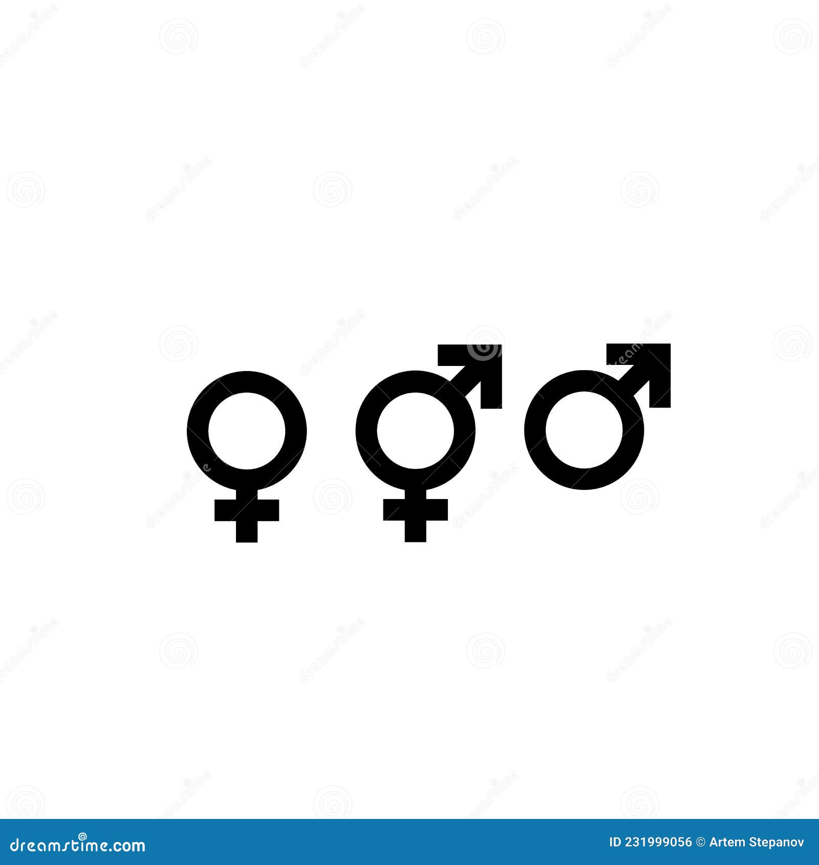 Icône De Genre Sex Vectoriel Symbole Femelle Et Mâle Signe Illustration
