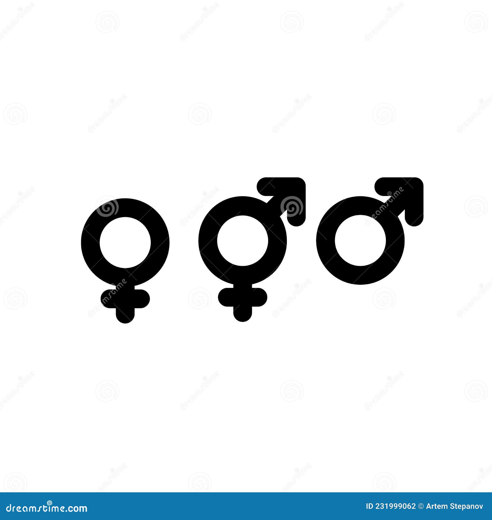 Icône De Genre Sex Vectoriel Symbole Femelle Et Mâle Signe Illustration