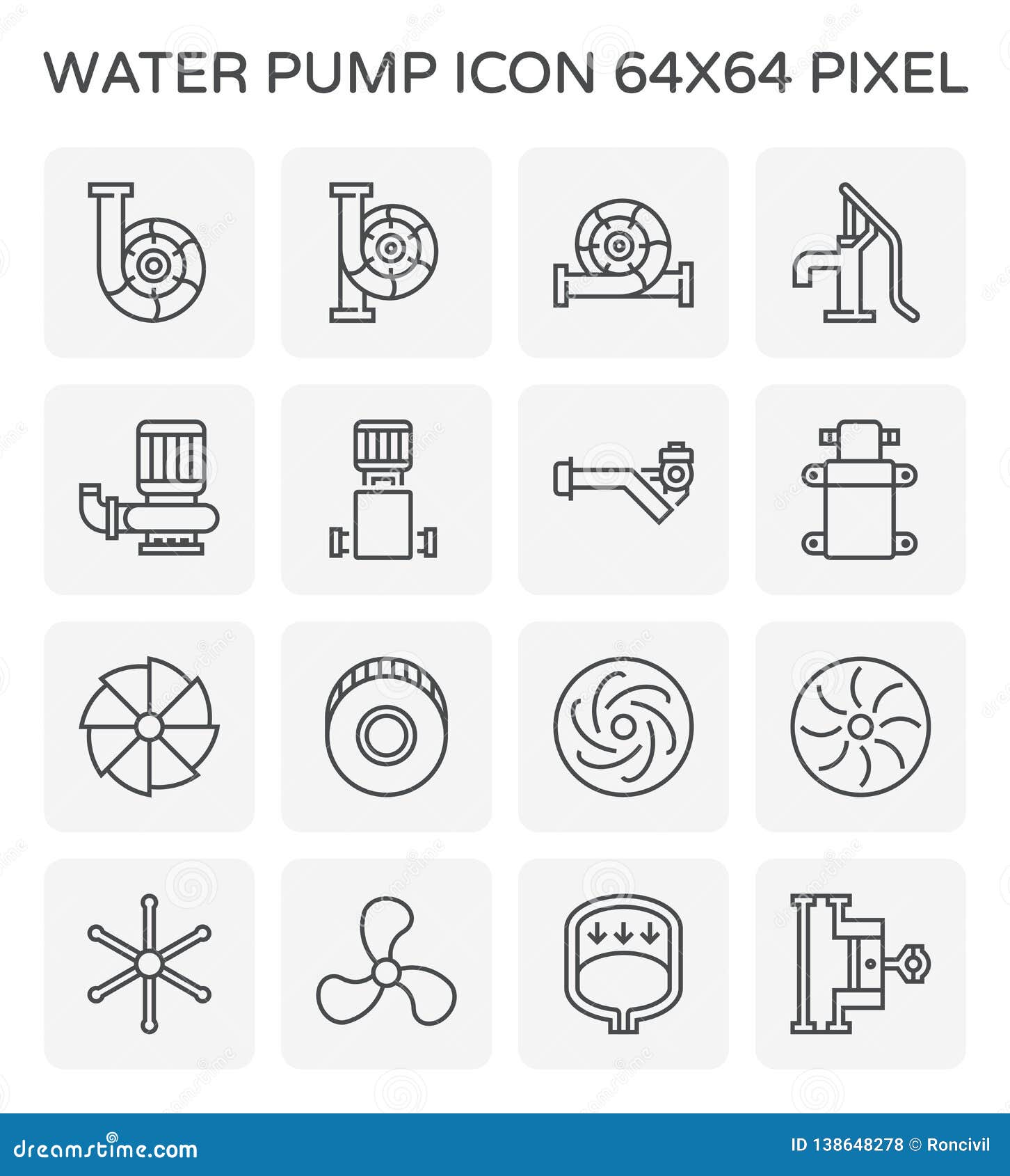 Icône de pompe à eau illustration de vecteur. Illustration du pression - 138648278