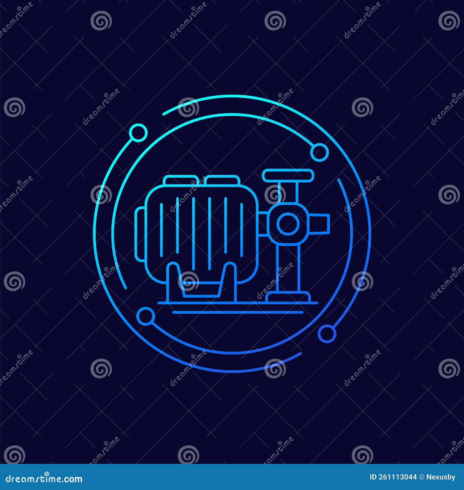 Icône De Pompe à Eau Conception Linéaire Illustration de Vecteur - Illustration du usine ...