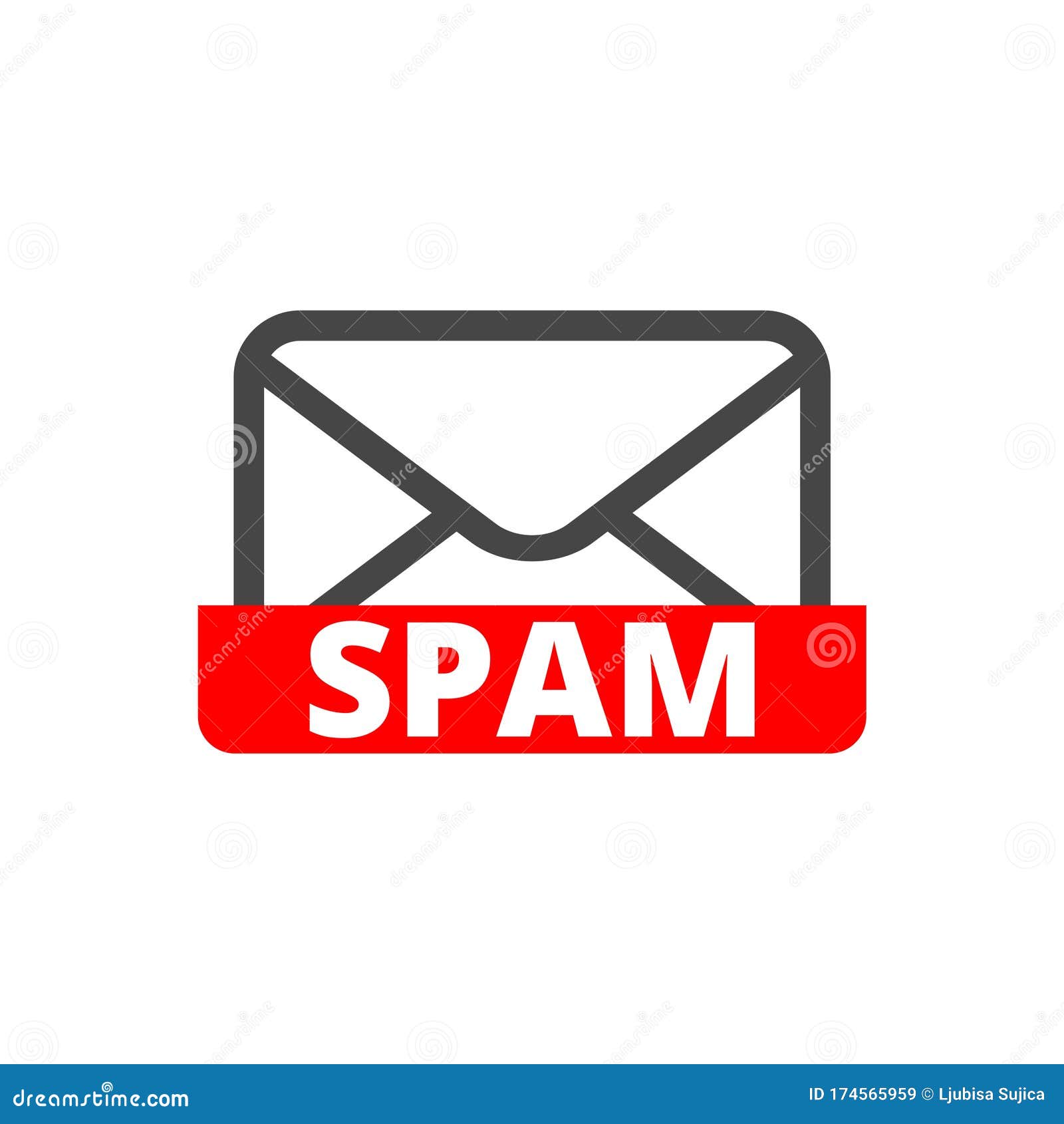 Icône de Spam illustration stock. Illustration du détecté - 174565959