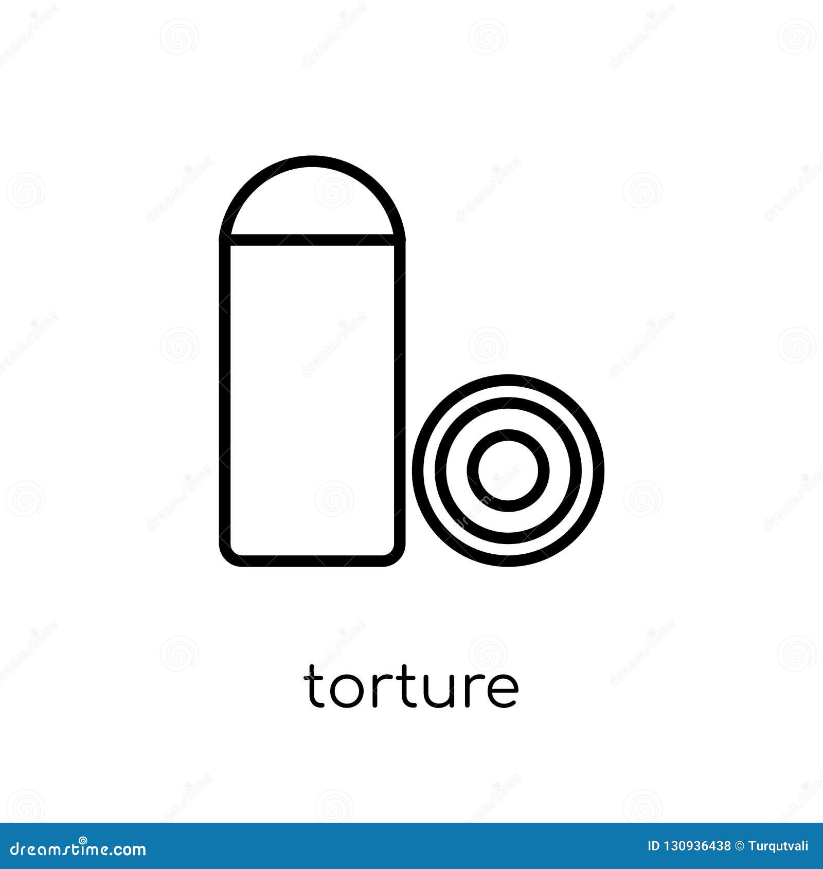 Icône de torture illustration de vecteur. Illustration du contour - 130936438