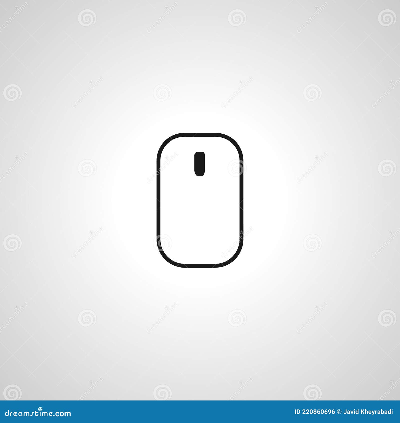 Icône Isolée De La Souris Ordinateur. Icône Vectorielle Isolée De La Souris Ordinateur. Icône ...