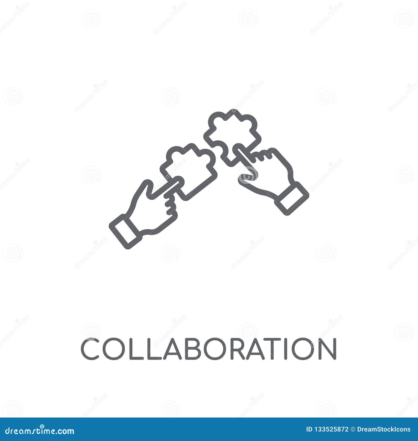 Icône Linéaire De Collaboration Escroquerie Moderne De Logo De Collaboration D'ensemble ...