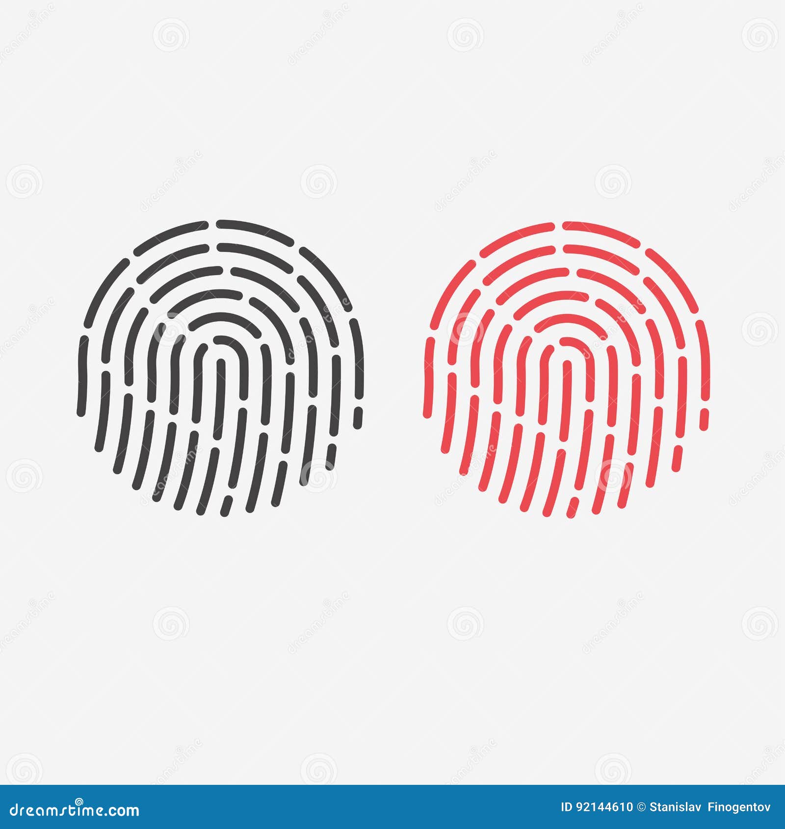 Pin Icon With Fingerprint Patern. Point Click Icon In Trendy Outline ...