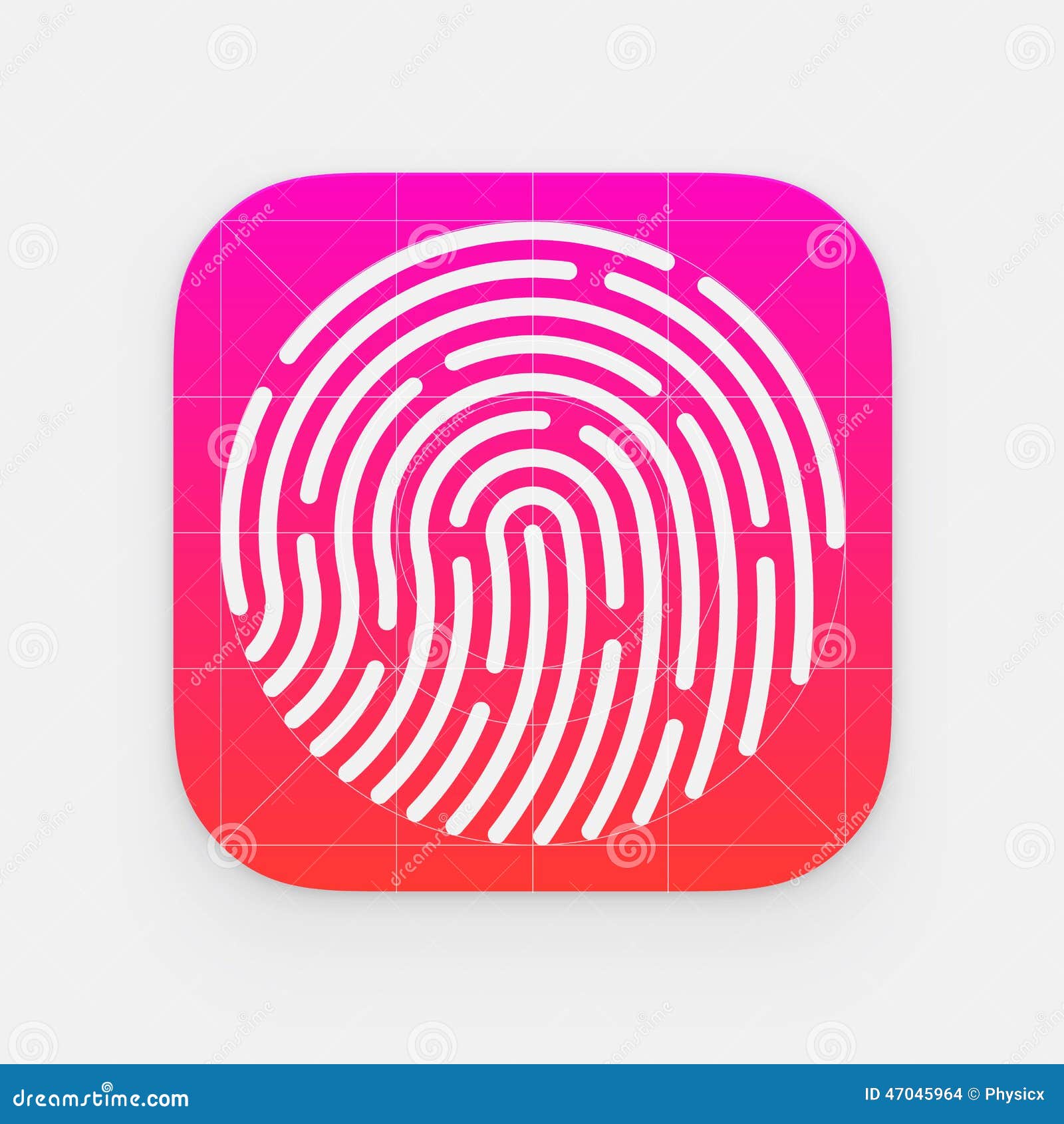 ID app icon stock vector. Illustration of biometrics - 47045964