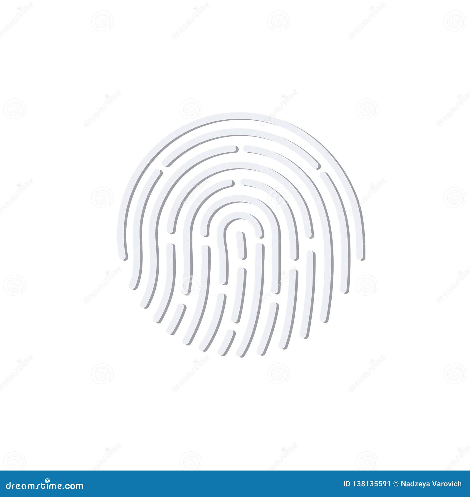 Pin Icon With Fingerprint Patern. Point Click Icon In Trendy Outline ...