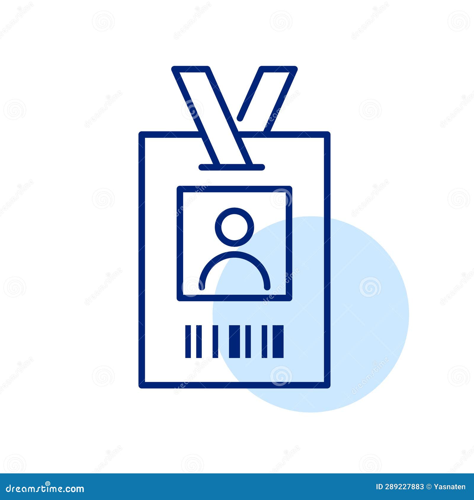ID Badge with Barcode. Pixel Perfect Icon Stock Illustration ...