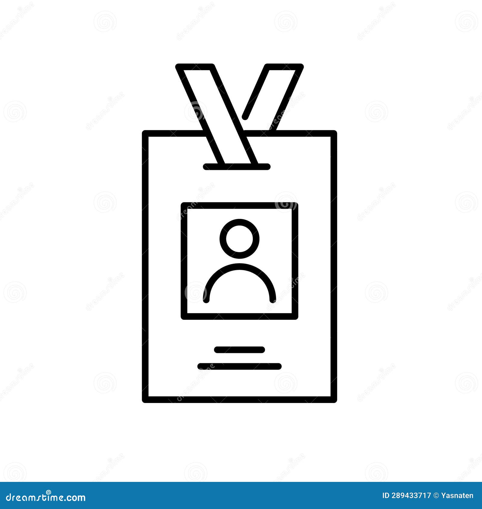 ID badge holder. Work pass stock vector. Illustration of horizontal ...